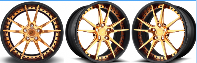 Sputtering 2 Piece Forged Alloy Wheels For Chevrolet Camaro 5x120.65