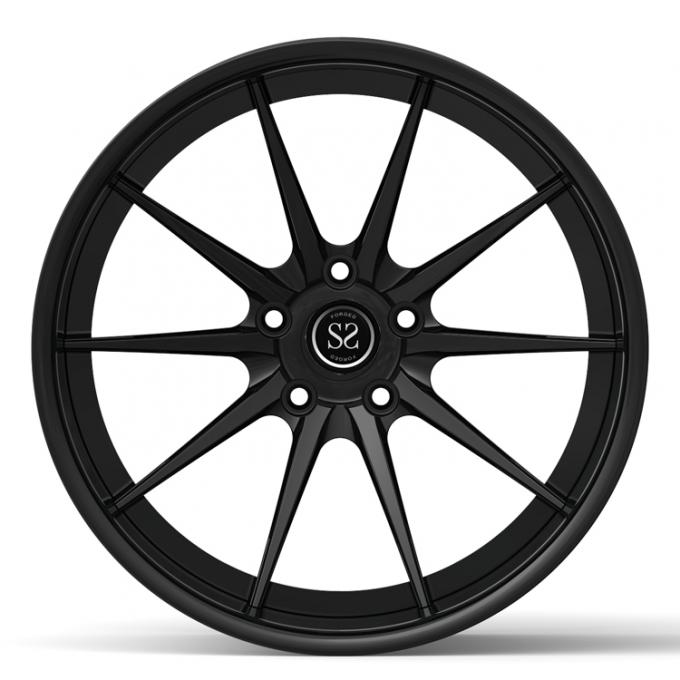 Matte Black Forged 2 Piece Rims 20 19 Inch 19x9 19x11 Deep Dish Concave ...