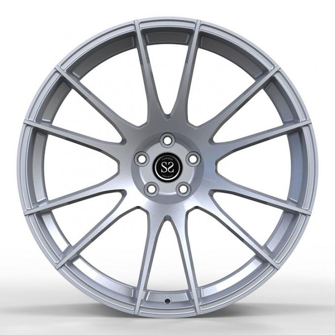 Hyper Silver 1 Piece Forged Wheels Spokes Monoblock Alloy Aluminum Rims