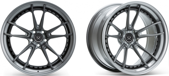 Double 5 Spoke 3 Piece Forged Wheels Alloy Rims 20cm 5X112 For G Glass