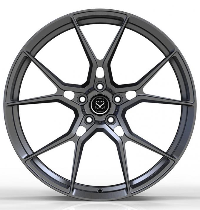 Monoblock Car Rims 1 Piece Forged Wheels Size 17 18 19 20 Inch Dark Grey