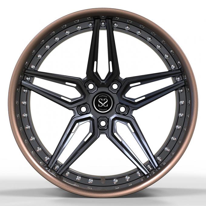 Custom 2PC Forged Aluminum Alloy Wheels Rims 22 Inch For Lamborghini ...