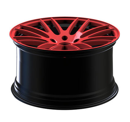 Custom Red and Black Wheels Forged Monoblock 21inch Staggered for BMW ...