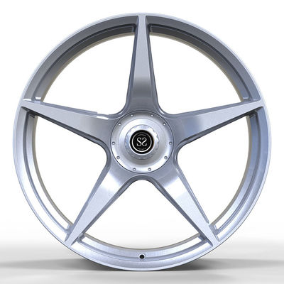 Satin Silver 1 Piece Forged Wheels Monoblock Rims 21inch 5x114.3 Fit To ...