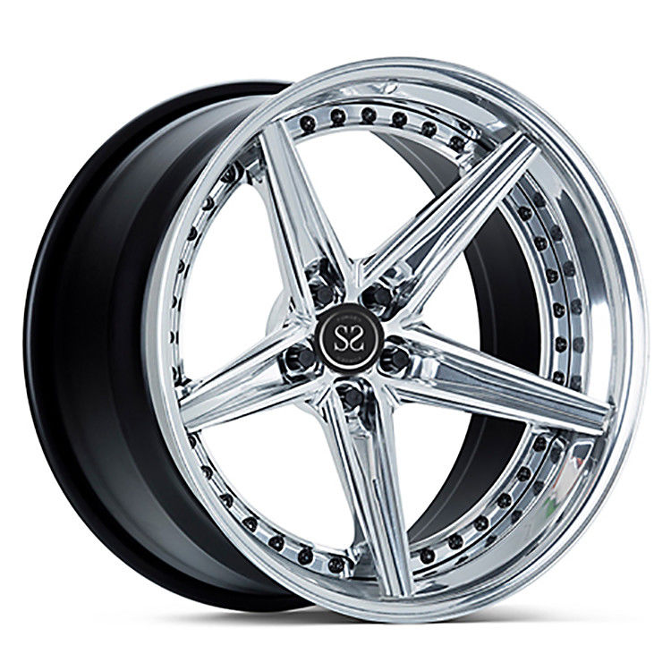 5 Spoke 3 PC Forged Wheels Alluminum Alloy Rims 18 19 20 Inches For BMW ...
