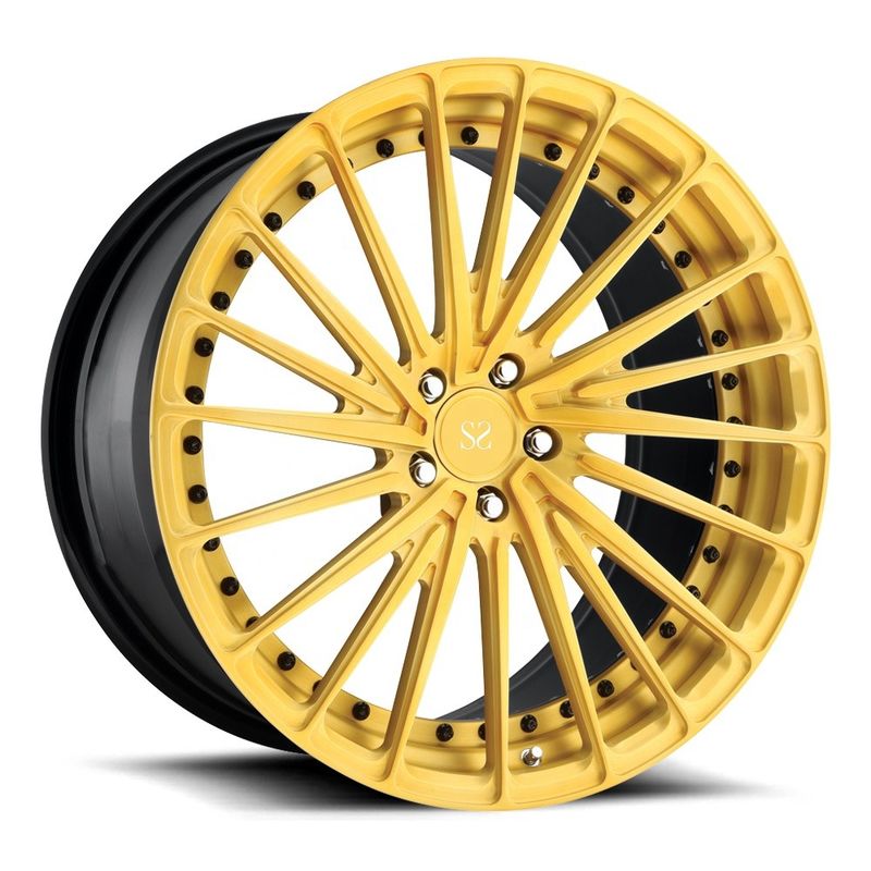 Porsche Forged Wheels 22 inch gold painting alloy aluminum 3 piece ...