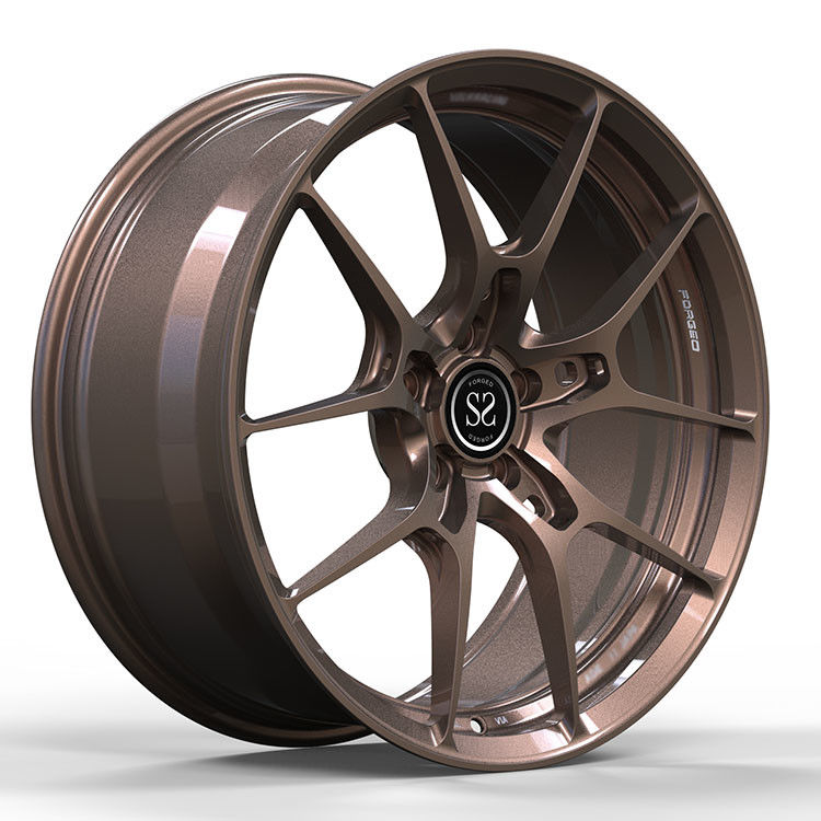 Custom Staggered 5 X 120 Forged Aluminum Wheels For BMW X5 X6 M4 Matt Brown