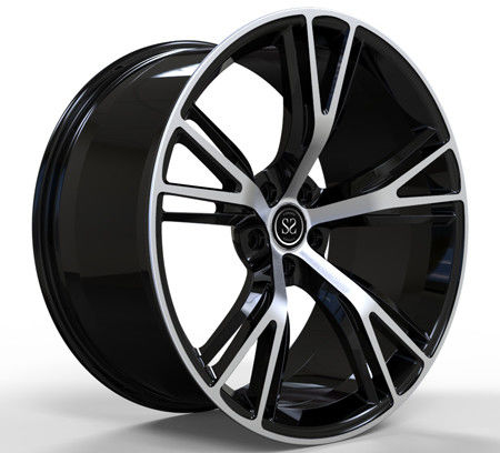 22x9 22x11 One Piece Aluminum Alloy Forged Gloss Black Machined Face ...