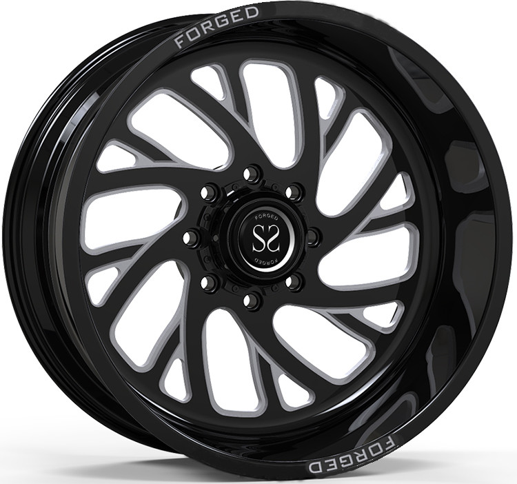 Gloss Black Machined Customized 4x4 Wheels/ 20X12 ET -44 4x4 Off Road Rims