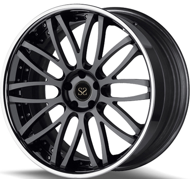 Gloss Black 18 Inch 2- Piece Forged Alloy Rims For AMG Car Rims Made of ...