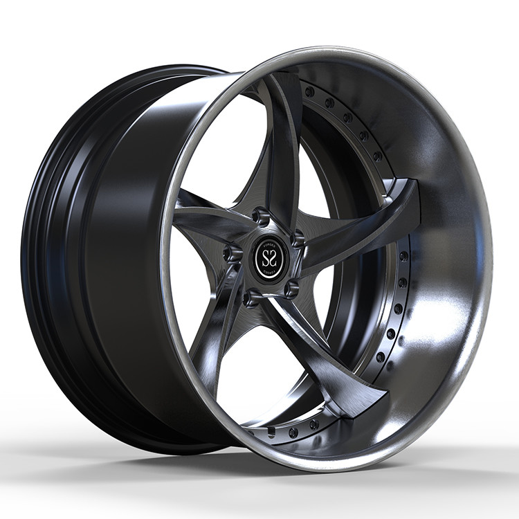 Lamborghini Custom 20 Inch 2 Piece Big Lip Forged Wheel Rims 5x120