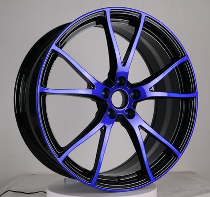 china production monoblock dark blue machined face forged alloy wheels ...