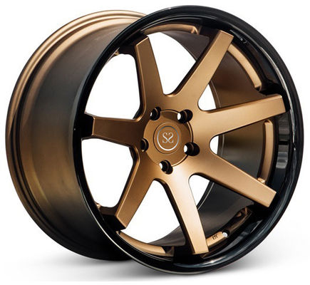19 inch 5*120 2 piece forged deep concave forged wheels rims Matt Bronze