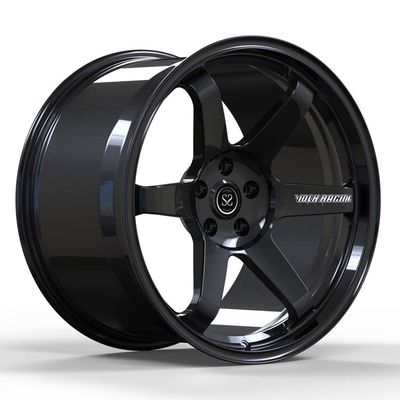Monoblock Gloss Black 1-Piece Forged Wheels For GTR Staggered 20inch ...